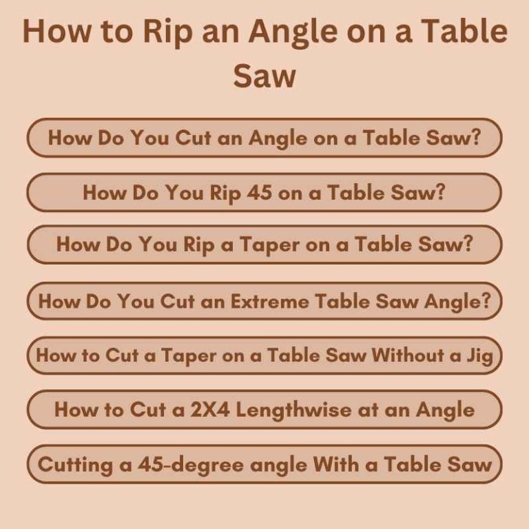How to Rip an Angle on a Table Saw
