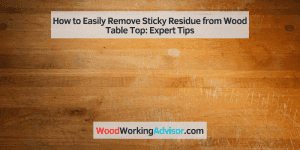 How to Easily Remove Sticky Residue From Wood Table Top: Expert Tips