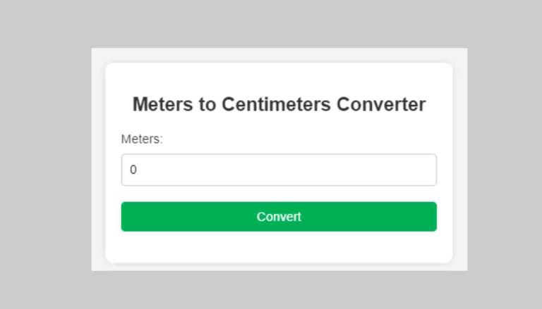 Meters To Centimeters Calculator