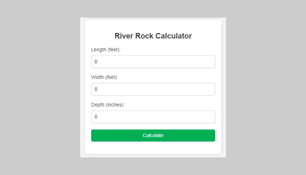 River Rock Calculator