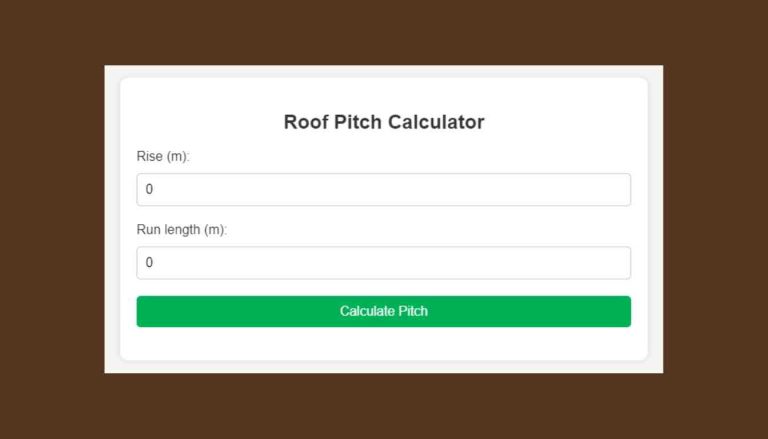 Roof Pitch Calculator