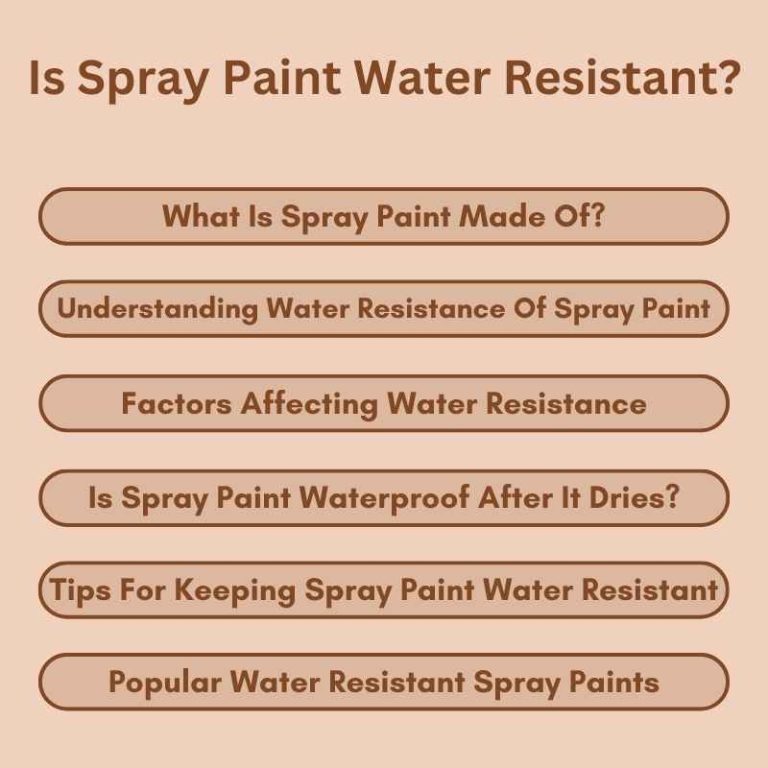 Is Spray Paint Water Resistant? Discover the Truth