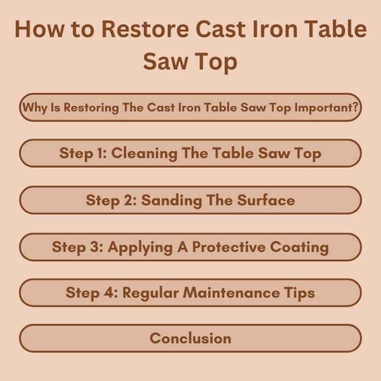 How to Restore Cast Iron Table Saw Top: Ultimate Guide