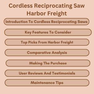 Cordless Reciprocating Saw Harbor Freight: Best Buy Guide