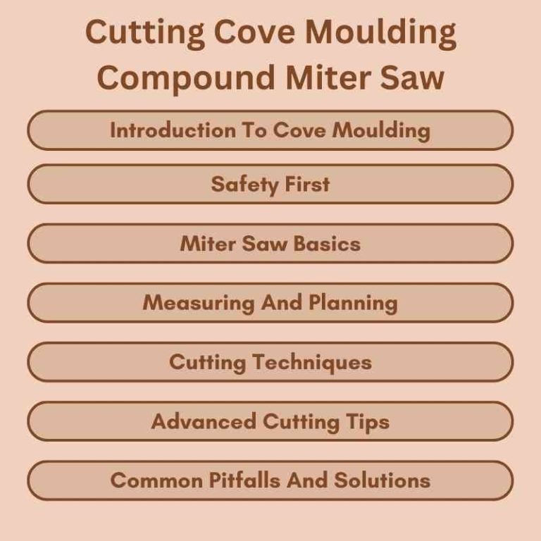 Cutting Cove Moulding Compound Miter Saw: Master Techniques