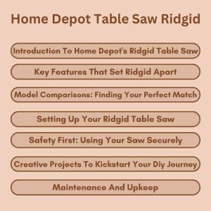 Home Depot Table Saw Ridgid: Unleash Your DIY Power!