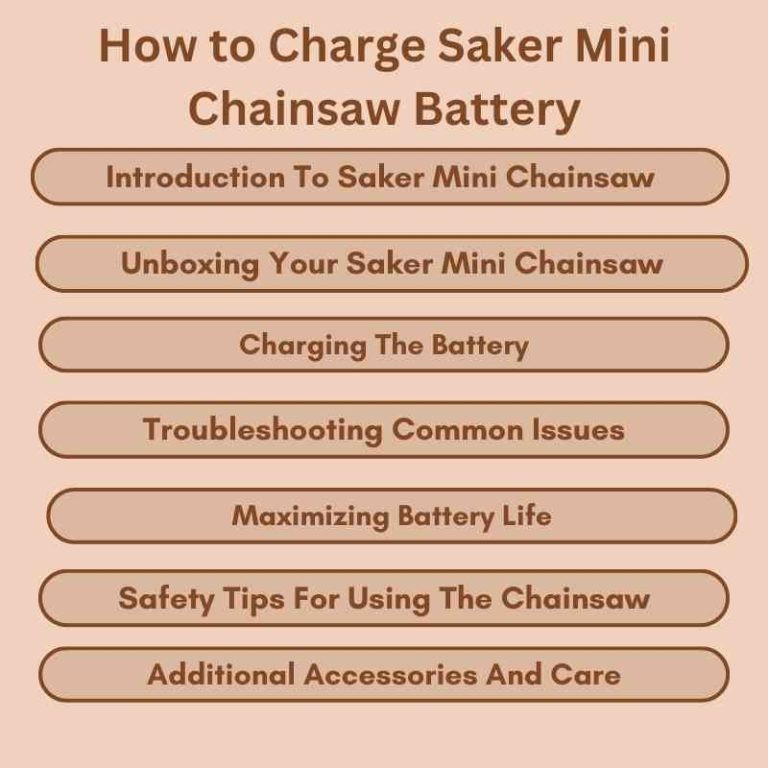 How to Charge Saker Mini Chainsaw Battery: Easy Step-by-Step Guide
