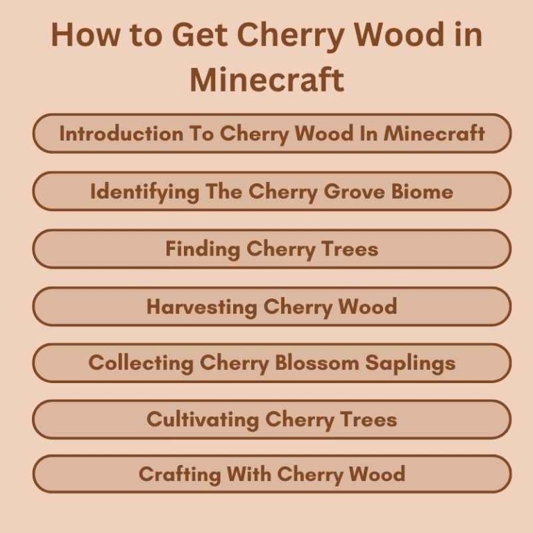How to Get Cherry Wood in Minecraft: Easy Guide
