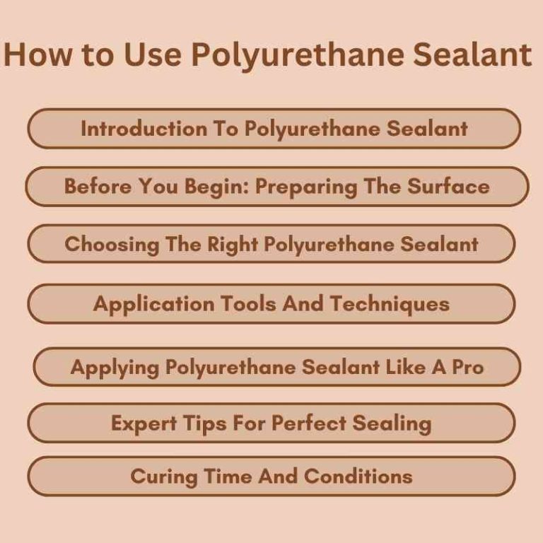 How to Use Polyurethane Sealant: Expert Tips & Tricks