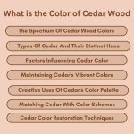 What is the Color of Cedar Wood?: Unveiling Nature's Hue