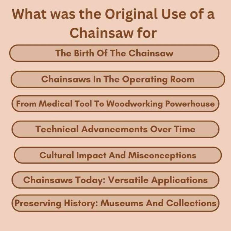What was the Original Use of a Chainsaw for: Surprising History