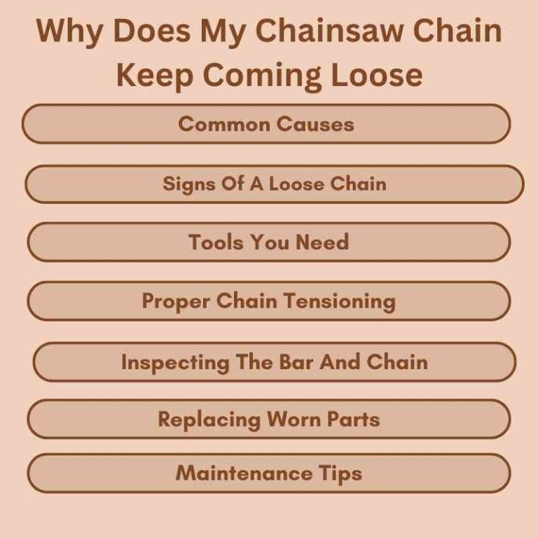 Why Does My Chainsaw Chain Keep Coming Loose? Top Fixes