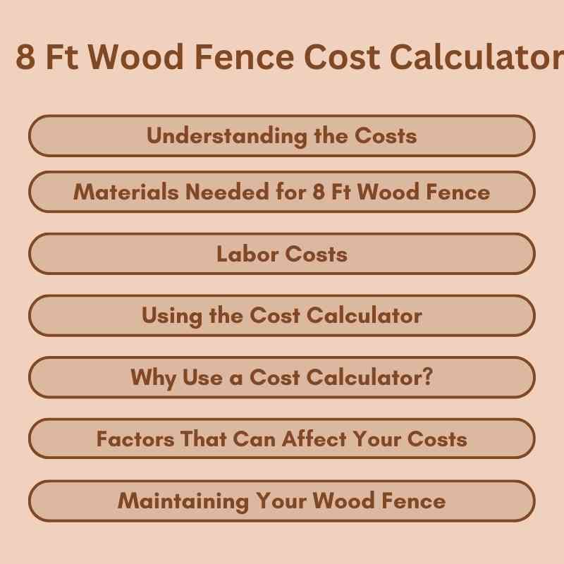 8 Ft Wood Fence Cost Calculator: Slash Your Expenses!