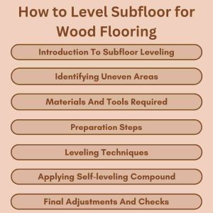 How to Level Subfloor for Wood Flooring: Easy Steps