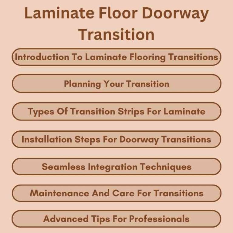 Laminate Floor Doorway Transition: Seamless Solutions