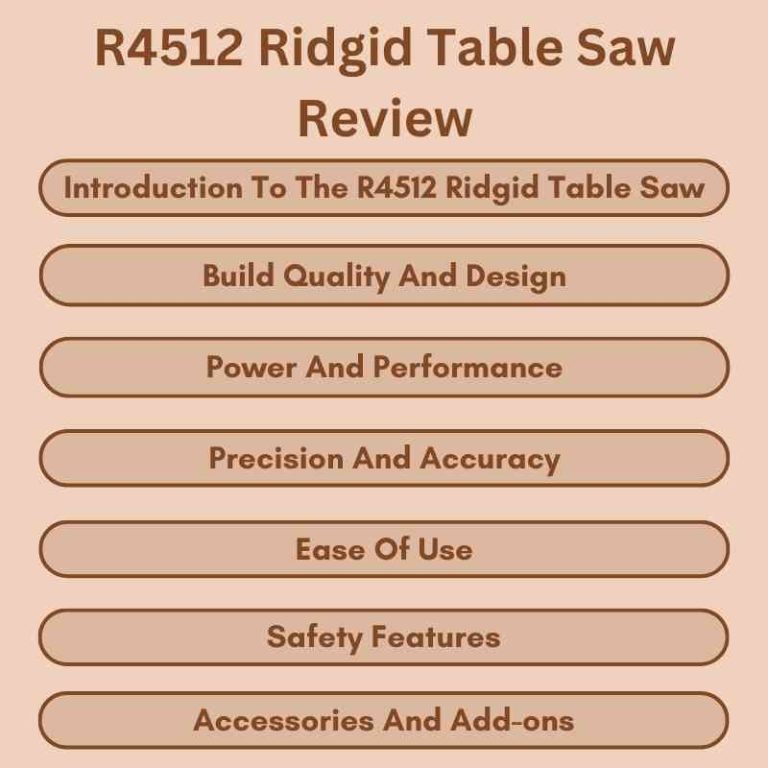 R4512 Ridgid Table Saw Review: Precision Cuts Made Easy