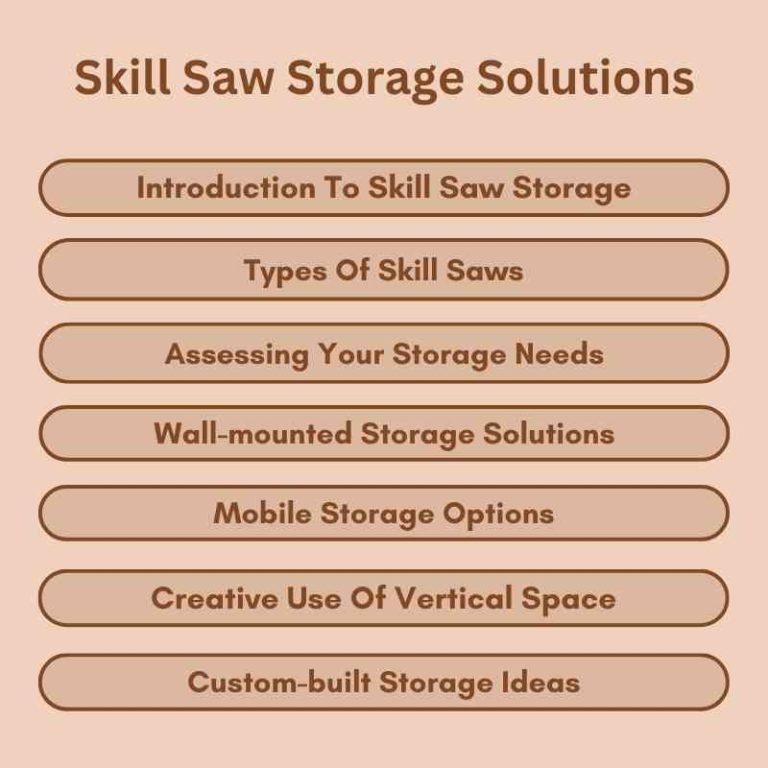 Skill Saw Storage Solutions: Maximize Your Workspace!