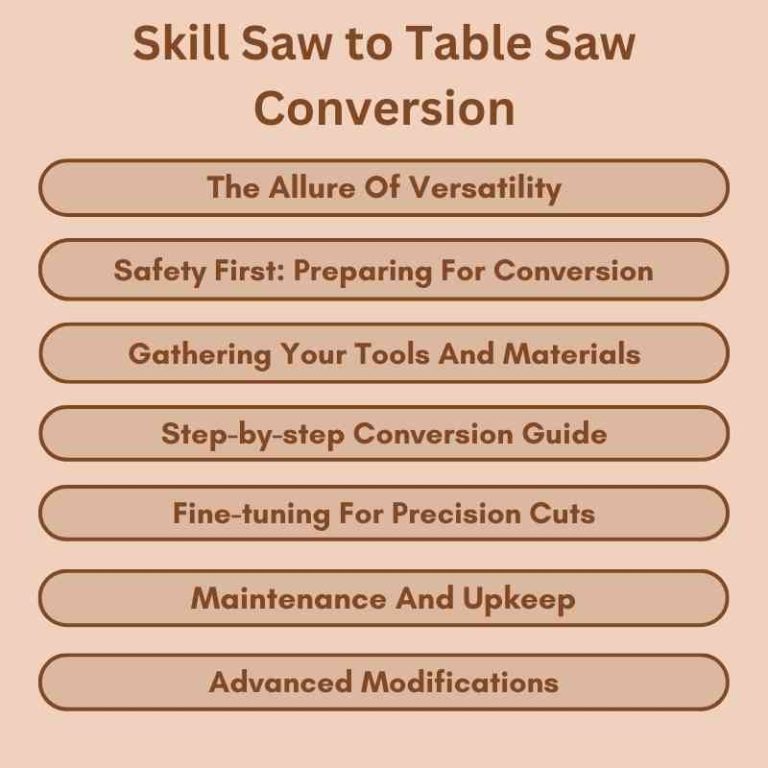 Skill Saw to Table Saw Conversion: Transform Your Workshop Today