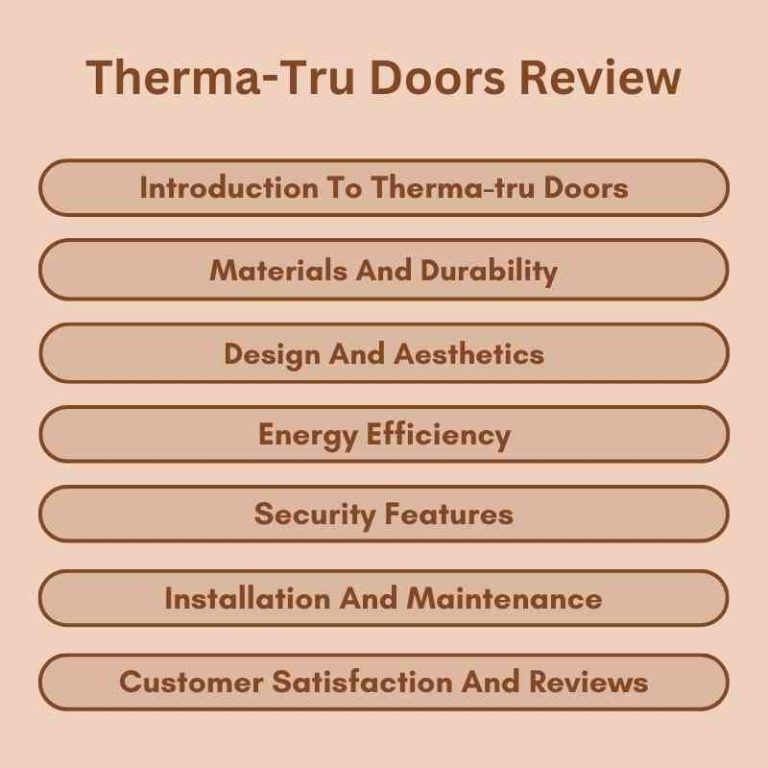 Therma-Tru Doors Review: Unveil Top-Notch Quality