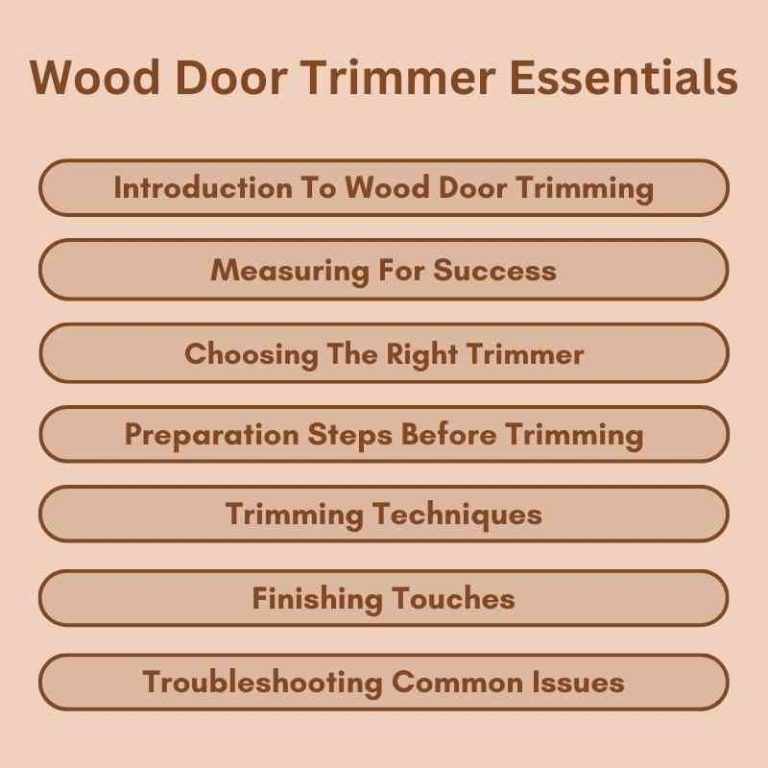 Wood Door Trimmer Essentials: Achieve Perfect Fits!
