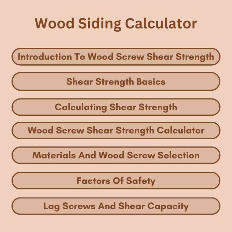 Wood Screw Shear Strength Calculator: Maximize Your Build