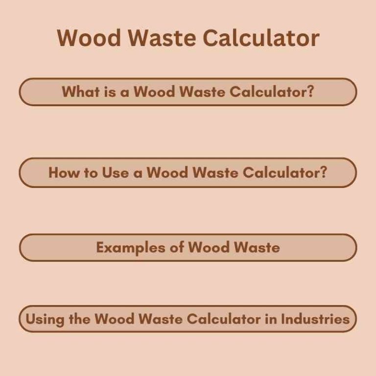 Wood Waste Calculator: Maximize Efficiency and Reduce Costs