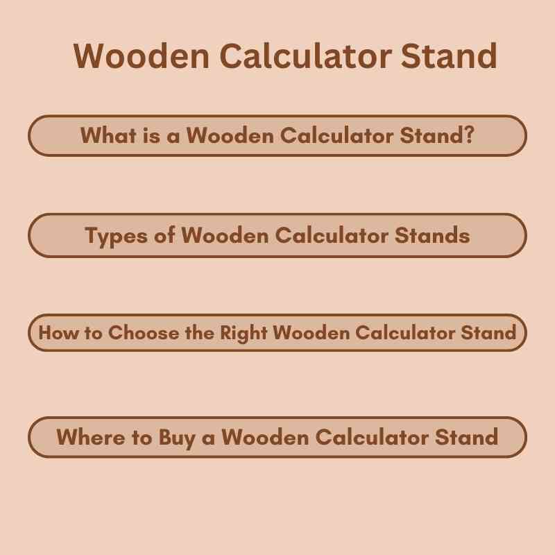 Wooden Calculator Stand: Elevate Your Workspace with Style