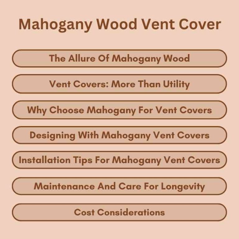 Mahogany Wood Vent Cover: Enhance Your Home's Aesthetics