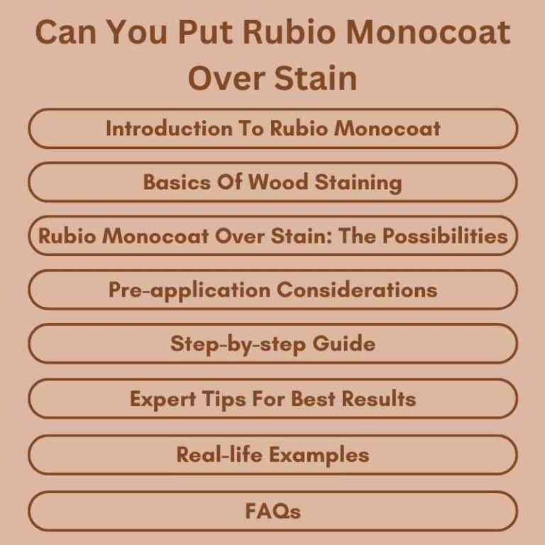 Can You Put Rubio Monocoat Over Stain? Expert Tips Revealed