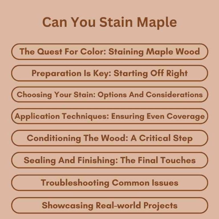 Can You Stain Maple? Unlocking the Secrets