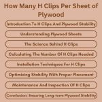 How Many H Clips Per Sheet of Plywood: Optimize Stability