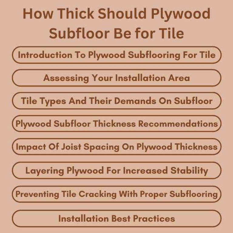 How Thick Should Plywood Subfloor Be for Tile: Ultimate Guide