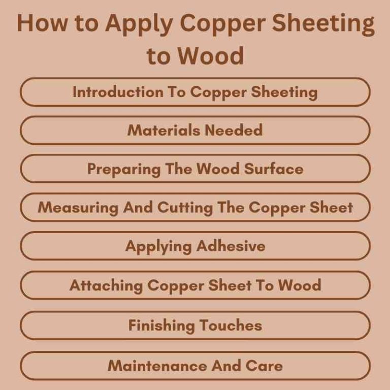 How to Apply Copper Sheeting to Wood: Quick & Easy Guide