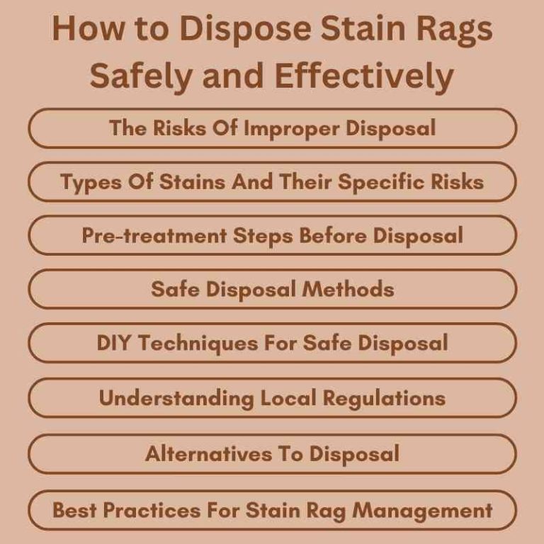 How to Dispose Stain Rags Safely and Effectively