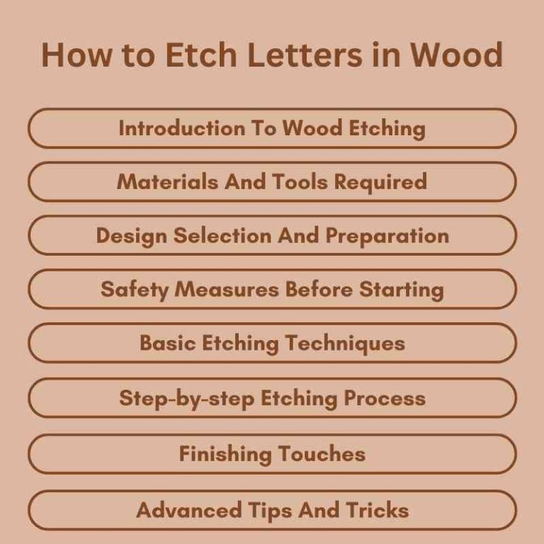 How to Etch Letters in Wood: A Step-by-Step Guide