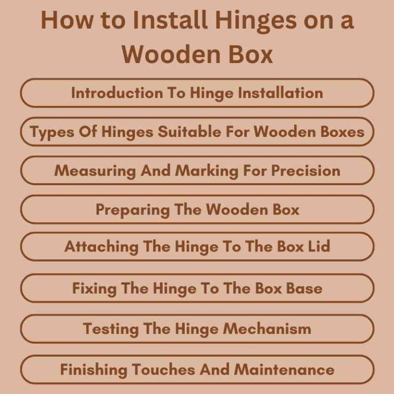 How to Install Hinges on a Wooden Box: A Step-by-Step Guide