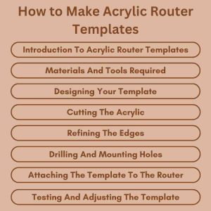 How to Make Acrylic Router Templates: A DIY Guide