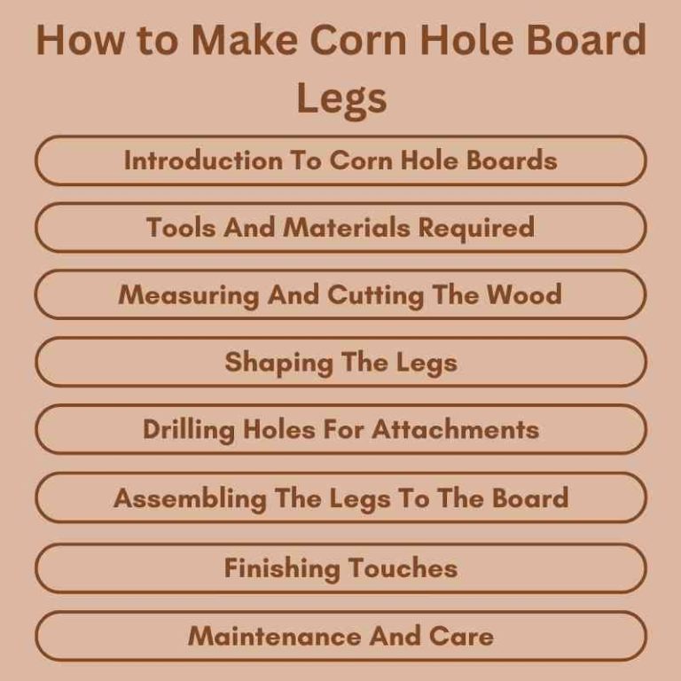 How to Make Corn Hole Board Legs: Easy DIY Guide