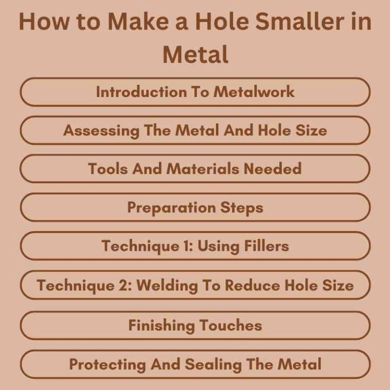 How to Make a Hole Smaller in Metal: Quick DIY Guide