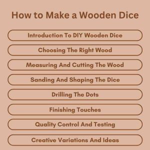 How to Make a Wooden Dice: A DIY Guide for Beginners