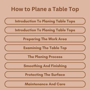 How to Plane a Table Top: A Step-by-Step Guide