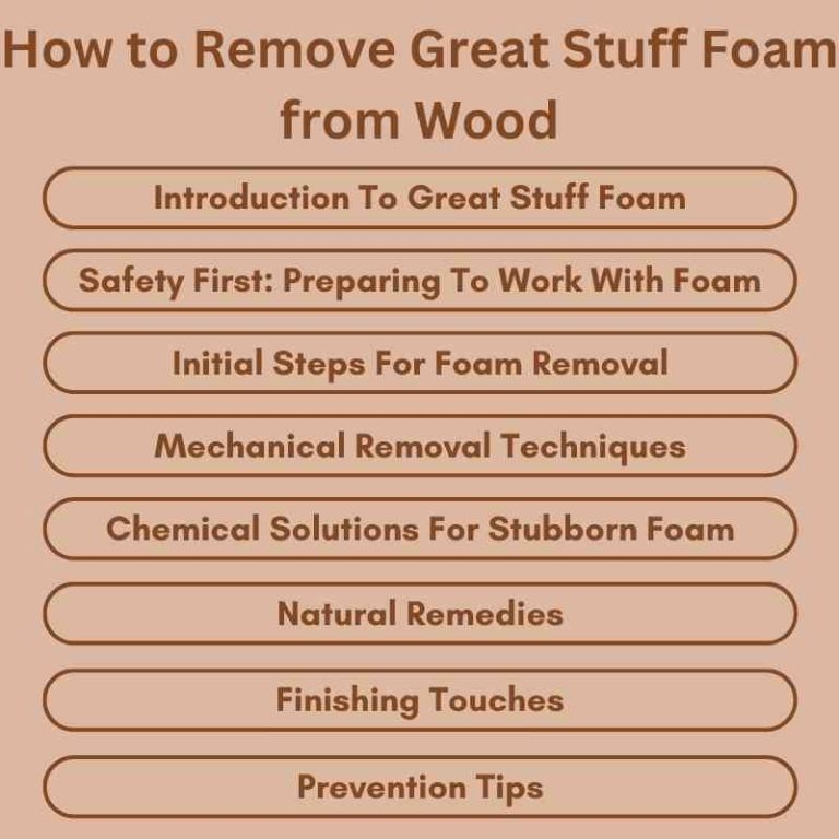 How to Remove Great Stuff Foam from Wood: Quick & Easy