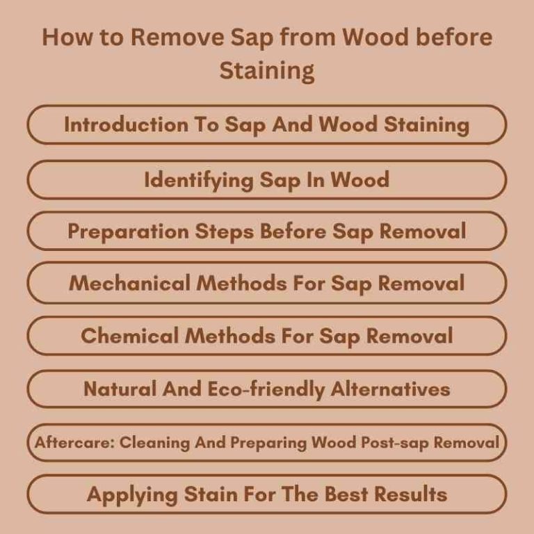 How to Remove Sap from Wood before Staining: Quick Tips