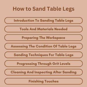 How to Sand Table Legs: A Step-by-Step DIY Guide
