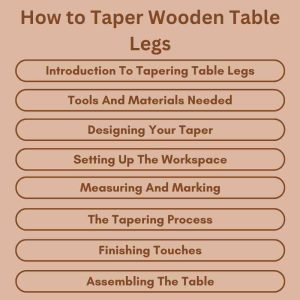 How to Taper Wooden Table Legs: A DIY Guide