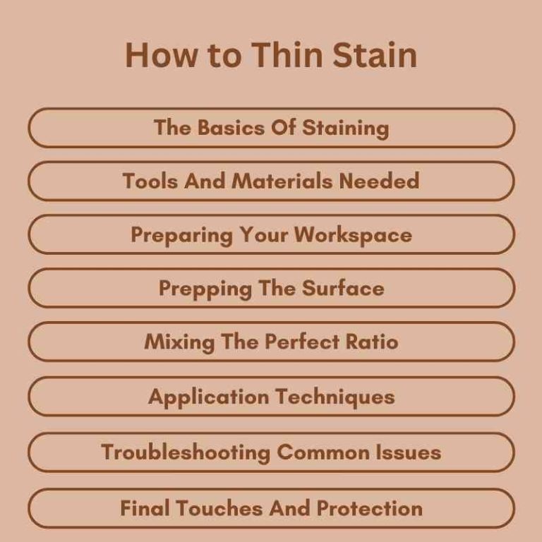 How to Thin Stain: Easy Techniques for Perfect Finishes