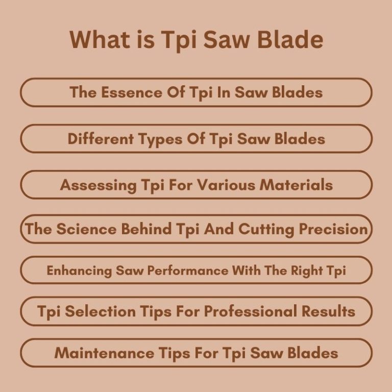 What is TPI Saw Blade: Unleash Cutting Precision!