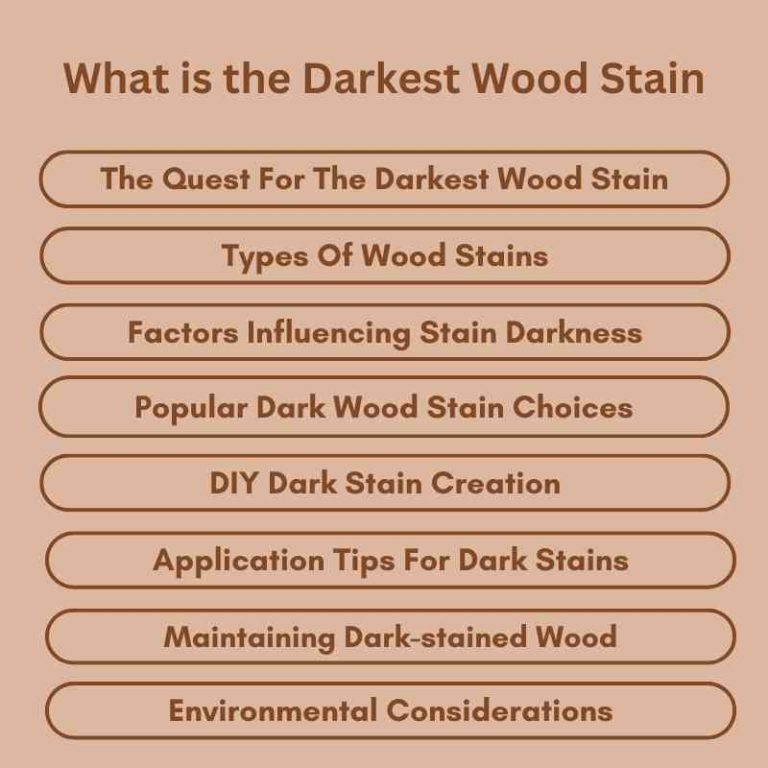 What is the Darkest Wood Stain? Unveil the Mystery
