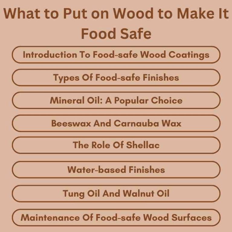 What to Put on Wood to Make It Food Safe: Best Coatings
