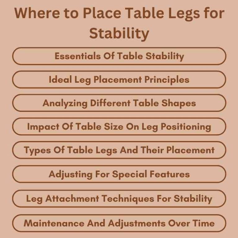 Where to Place Table Legs for Stability: Expert Tips